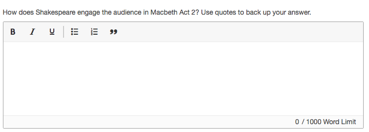 Essay with Rich Text – Learnosity Author Guide