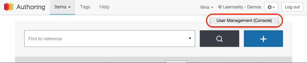 Accessing Learnosity Console From The Author Site Learnosity Author Guide