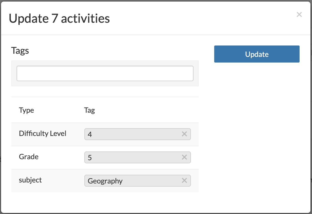 Updating the Activity Status and Tags with Bulk Updates – Learnosity ...