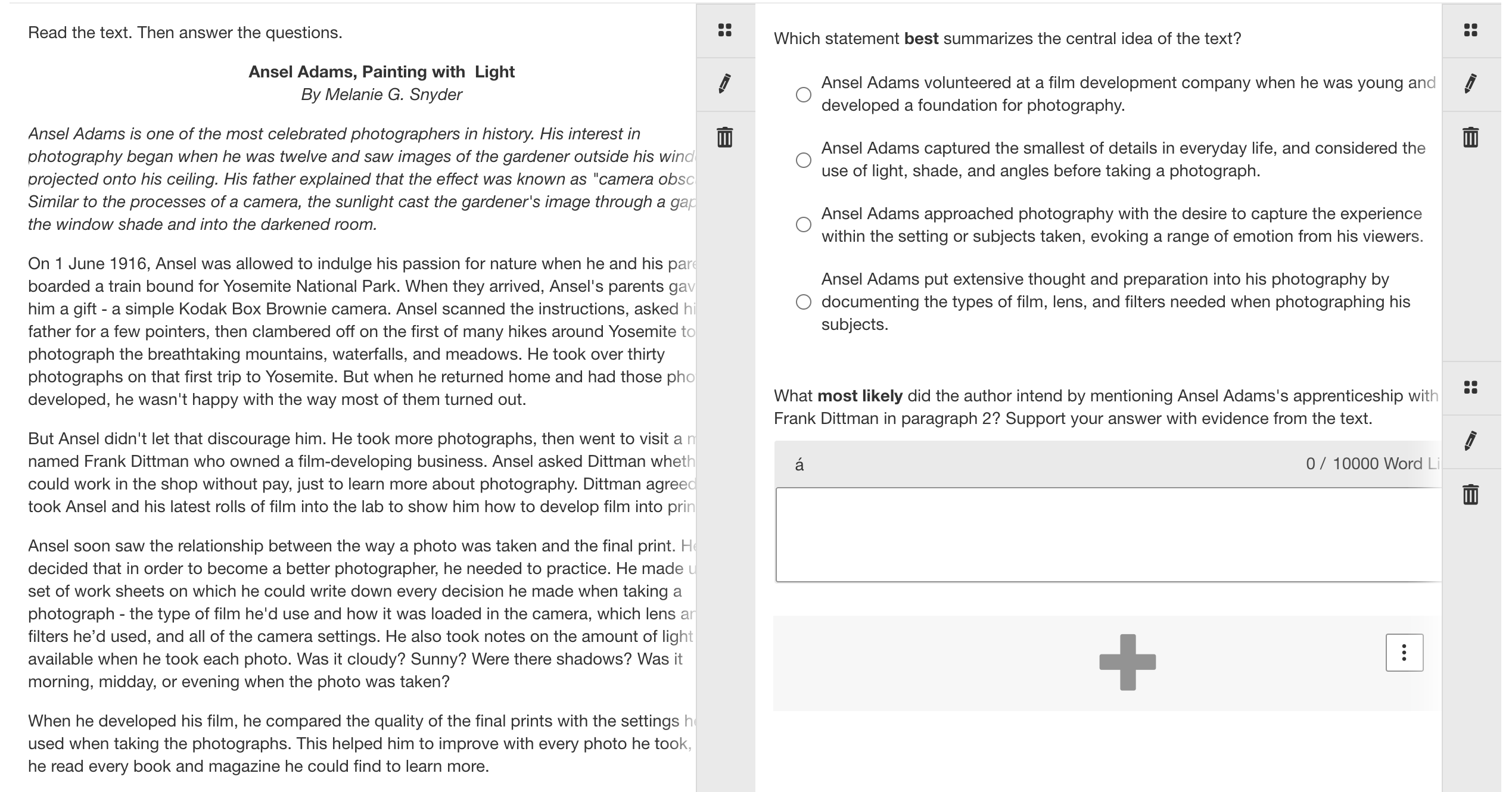 Changing Item Layouts to Include Columns, Tabs, and Scrolling – Learnosity Author Guide