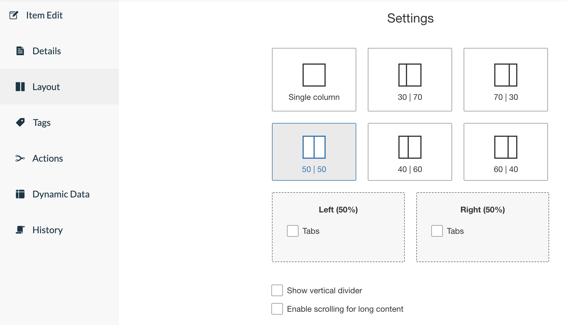 Changing Item Layouts to Include Columns, Tabs, and Scrolling – Learnosity Author Guide